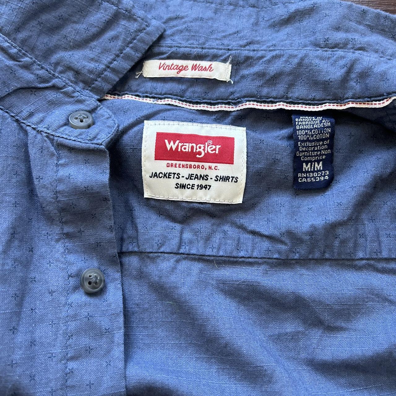 Wrangler button up shirt Size medium Message me with... - Depop
