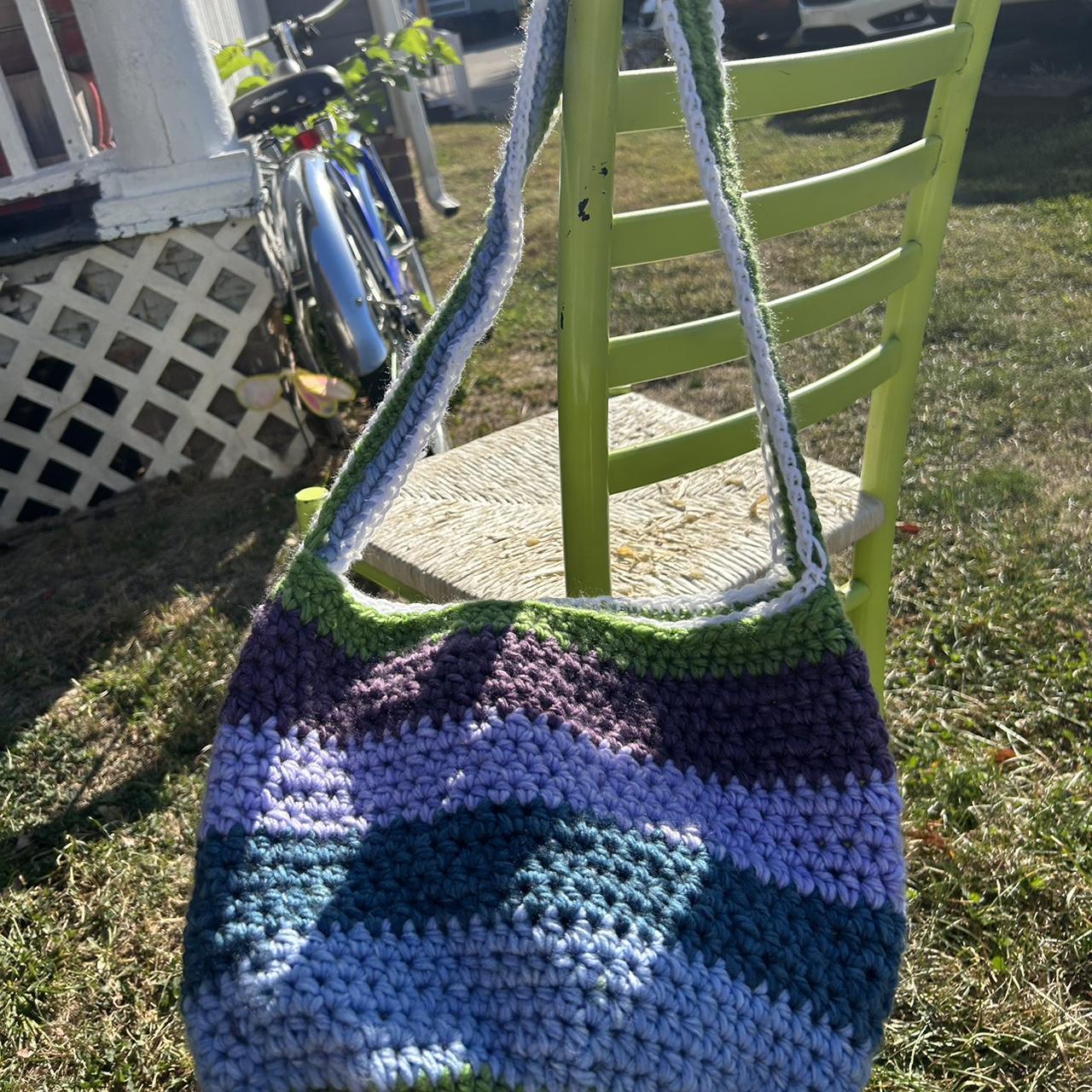 beautiful large side bag handmade by me 💜🧸 can fit... - Depop