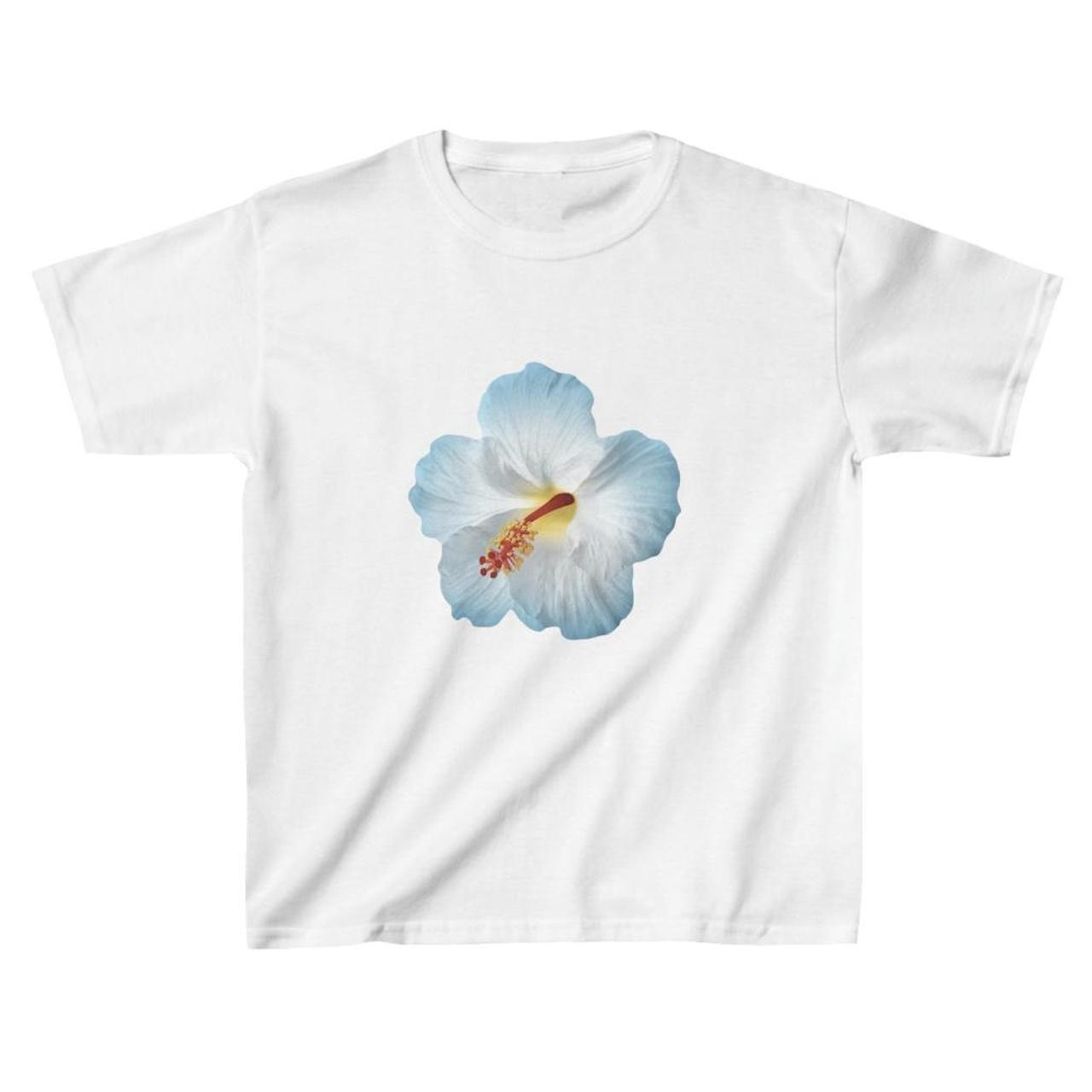 flower baby tee🪺 made to order (3-5 days) -100%... - Depop