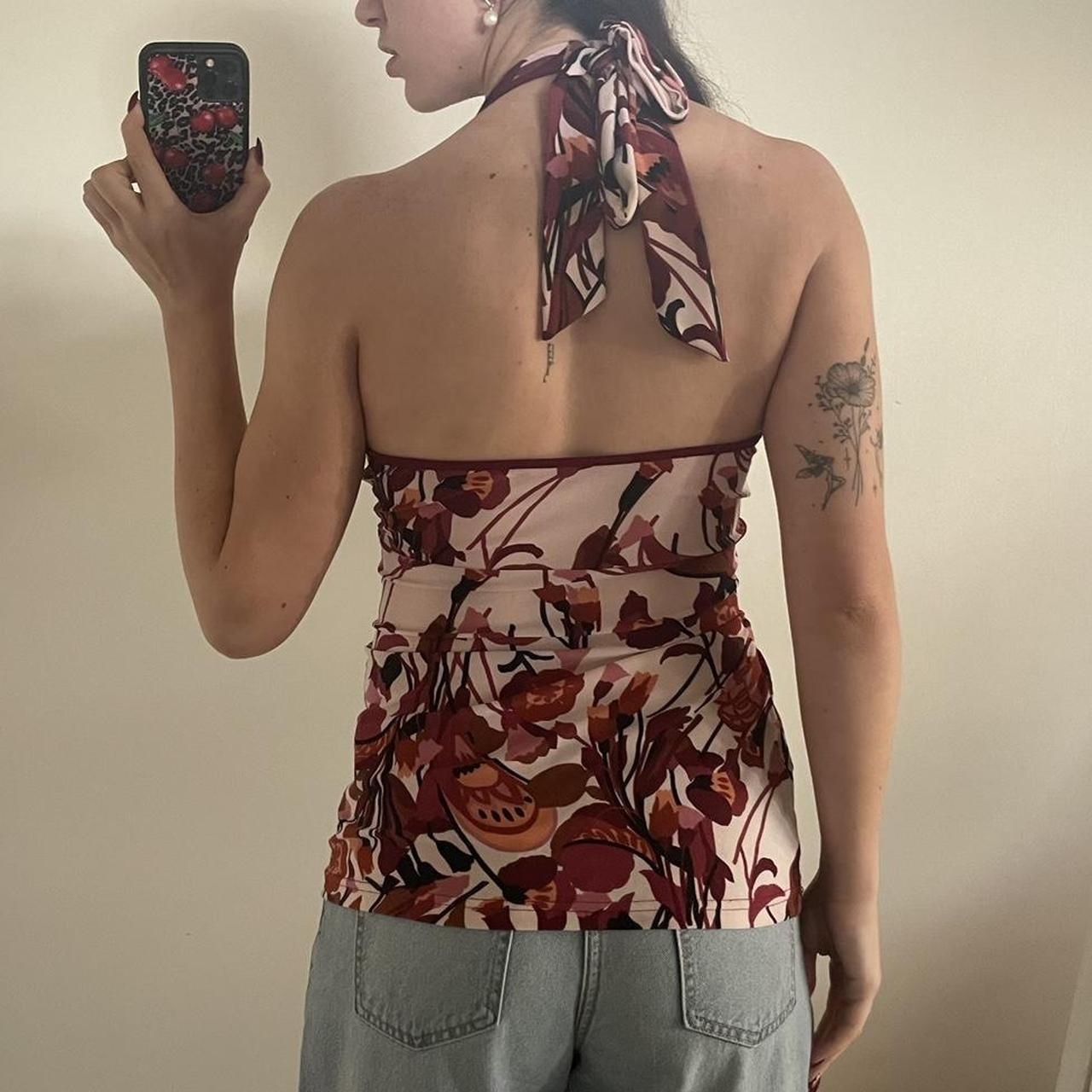 vintage mei mei halter tie neck top. the perfect... - Depop