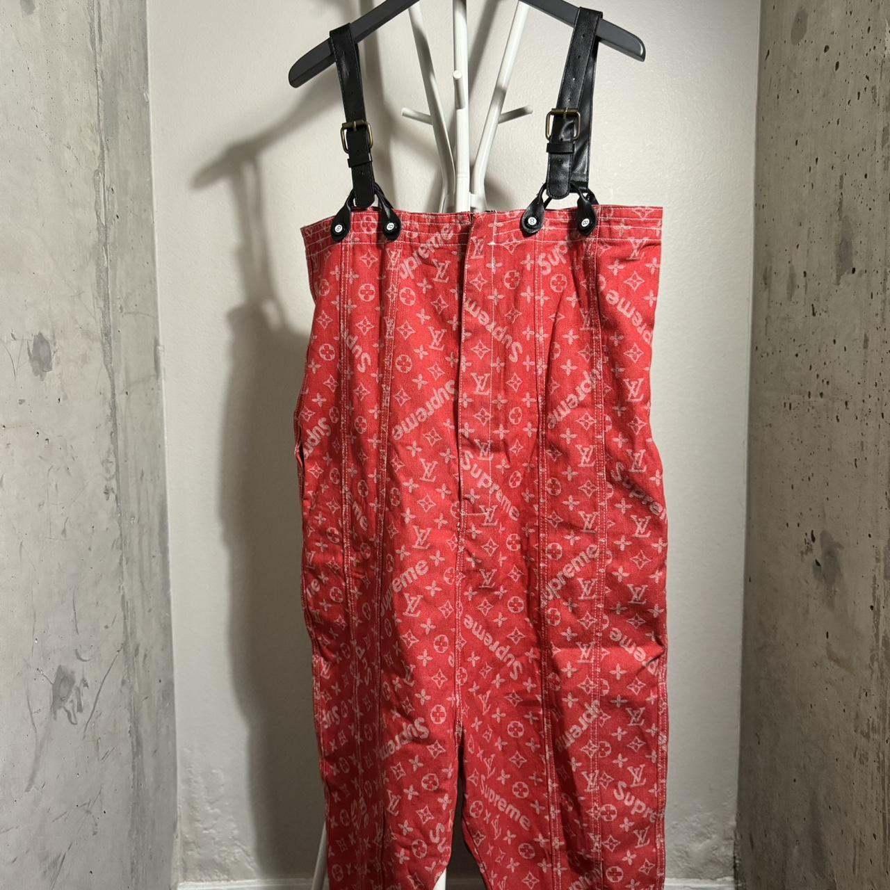 {Un-authentic} Louis Vuitton//Supreme overalls. Has... - Depop