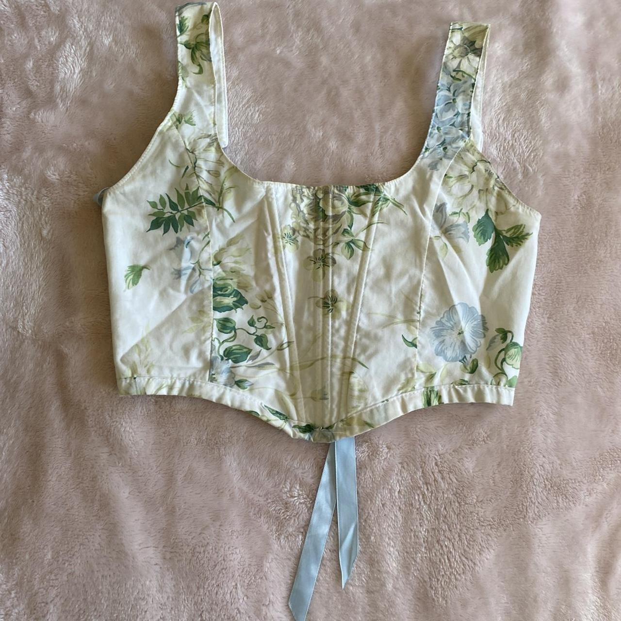 beautifully handmade corset!! croquette core... - Depop