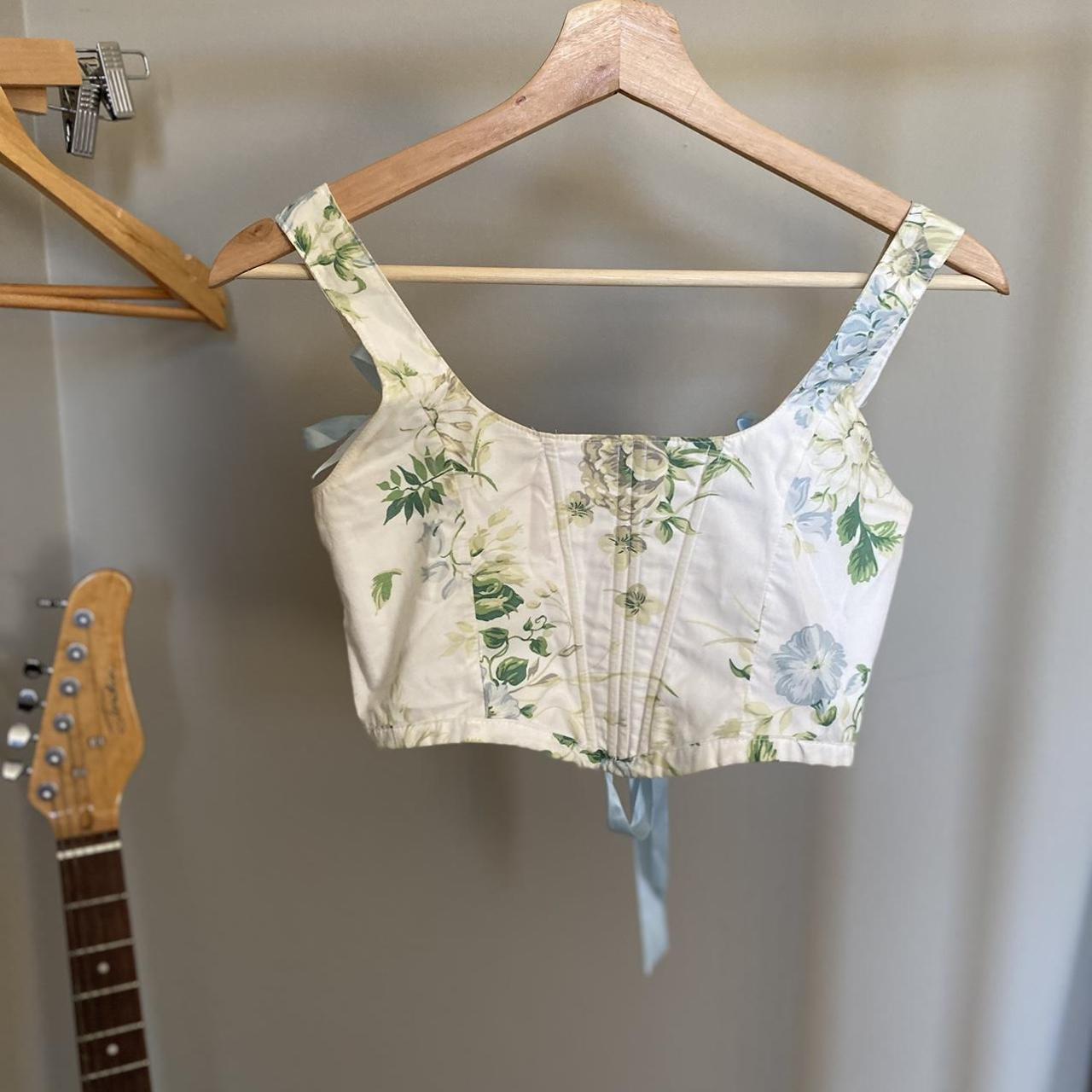 beautifully handmade corset!! croquette core... - Depop