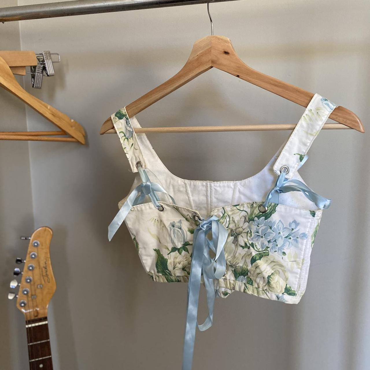 beautifully handmade corset!! croquette core... - Depop