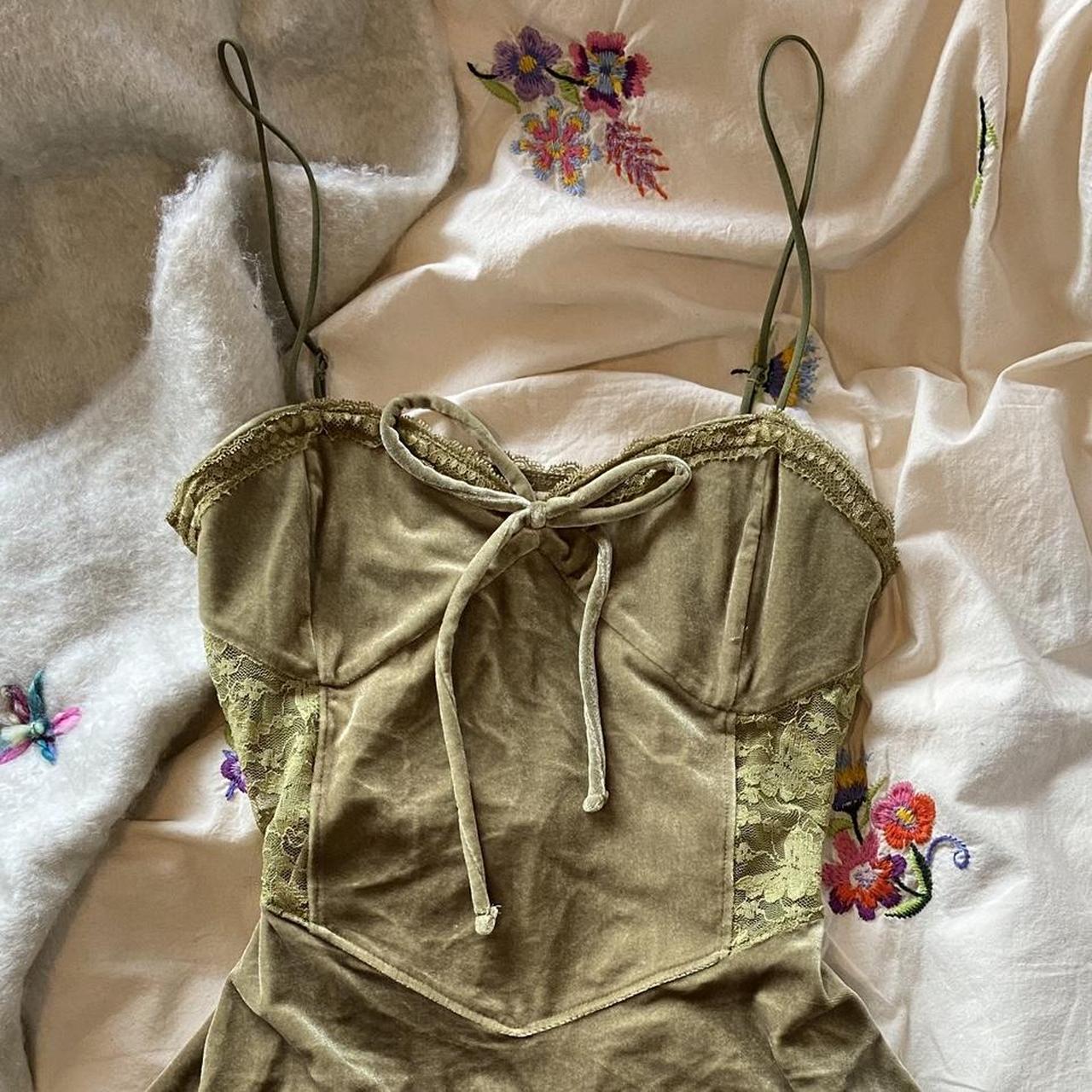 Urban outfitters faith velvet lace slip dress RRP £46 - Depop