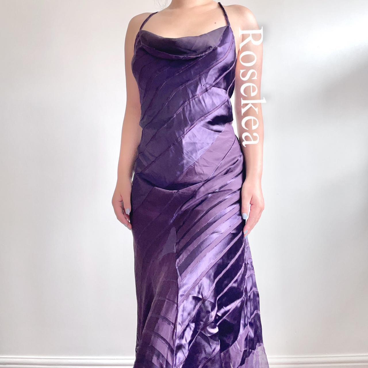 Vintage silk purple dress Formal evening wear... - Depop