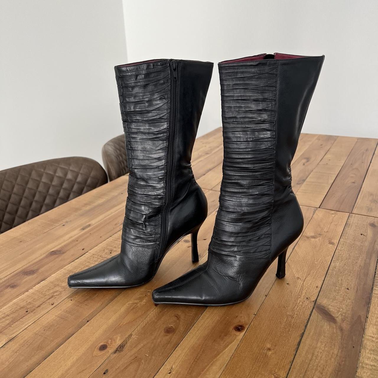 Stunning detailed ruched Faith boots Mid calf... - Depop