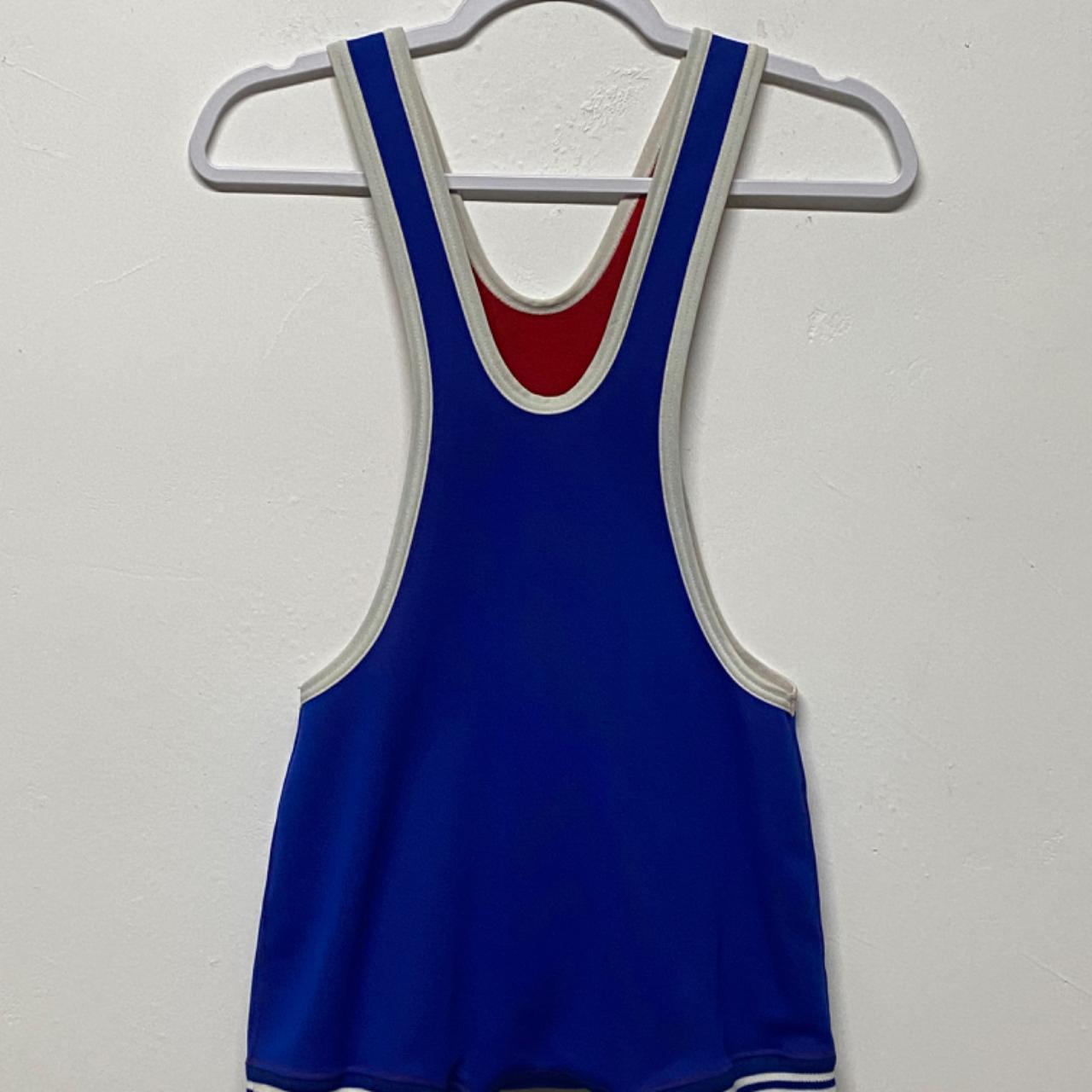 Vintage Reversible Matman Wrestling Singlet in Red... - Depop
