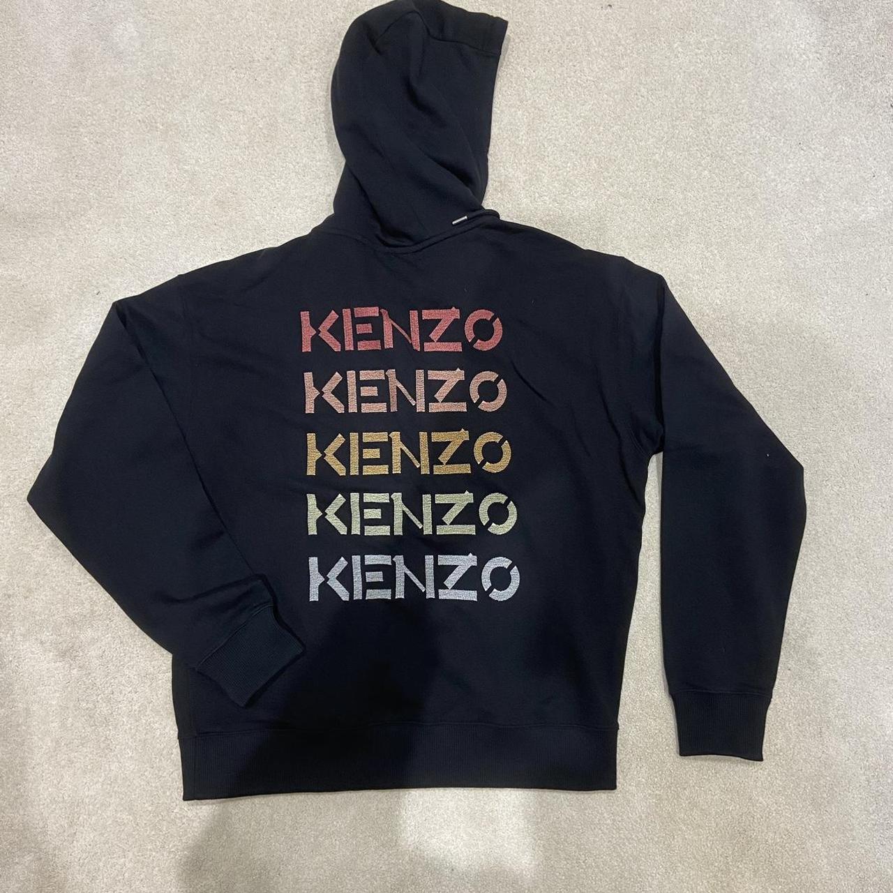 Kenzo Men's Black Hoodie | Depop