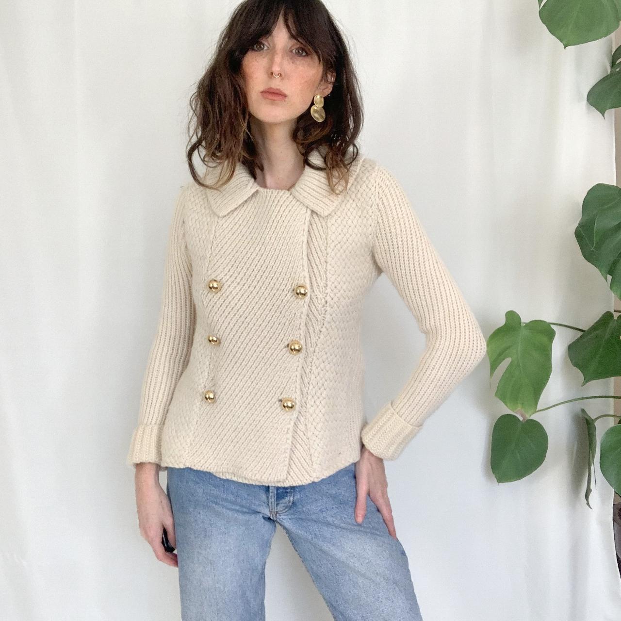 Women's Cream Cardigan | Depop