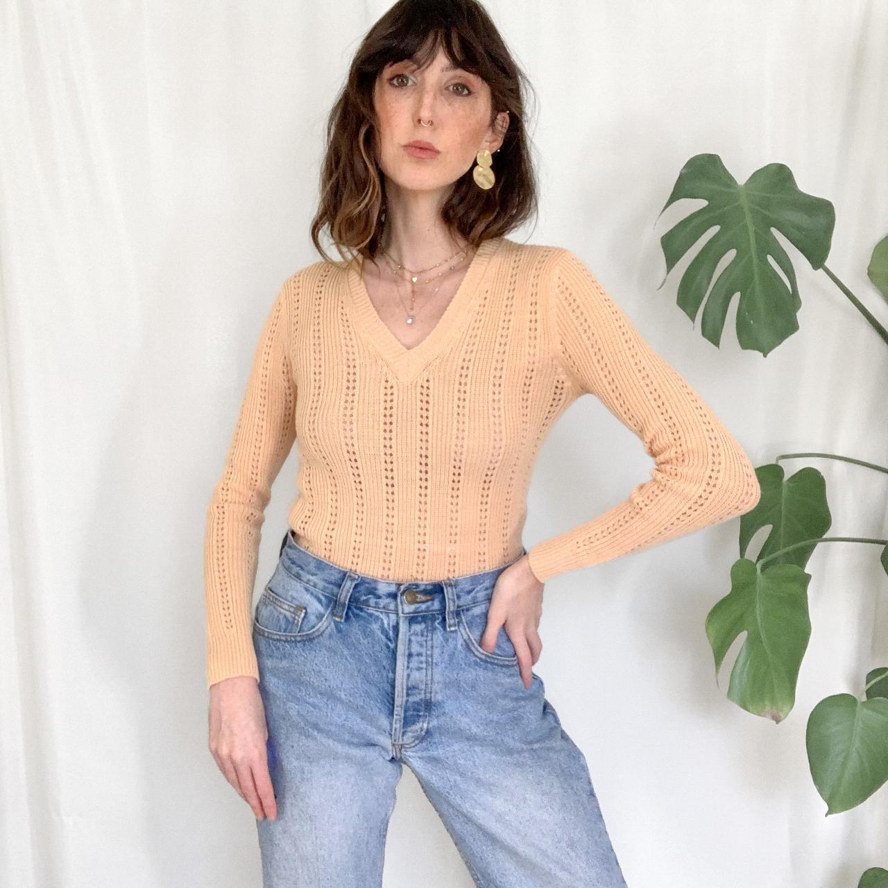 Vintage Preppy Peach Sweater Absolutely obsessed... - Depop