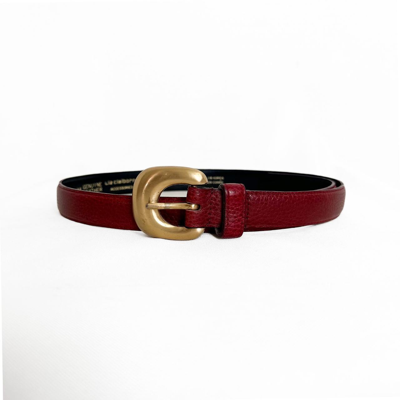 Vintage Cayenne Red Leather Belt This gorgeous rich... - Depop