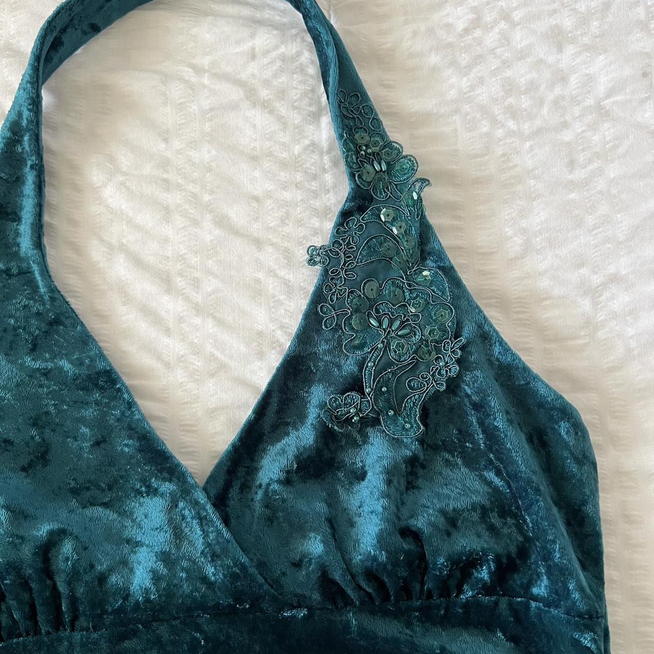 🍀Velvet beaded halter top🍀 - brand: Copper Key -... - Depop