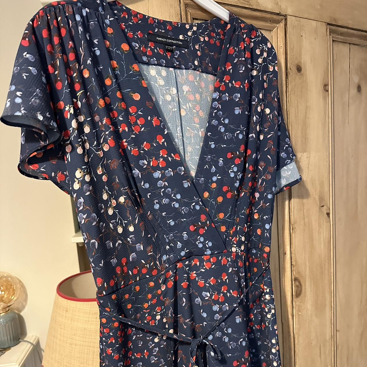 Floral French Connection maxi dress #floral #navy... - Depop
