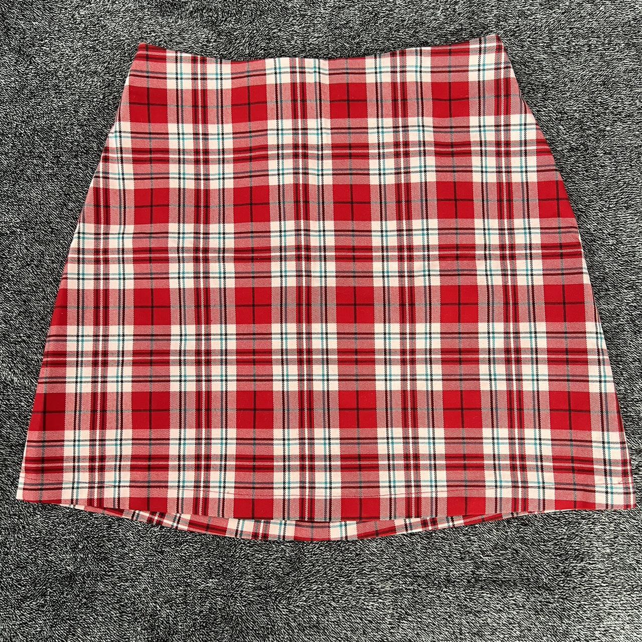 Monki a line mini skirt with hidden zip Hardly... - Depop