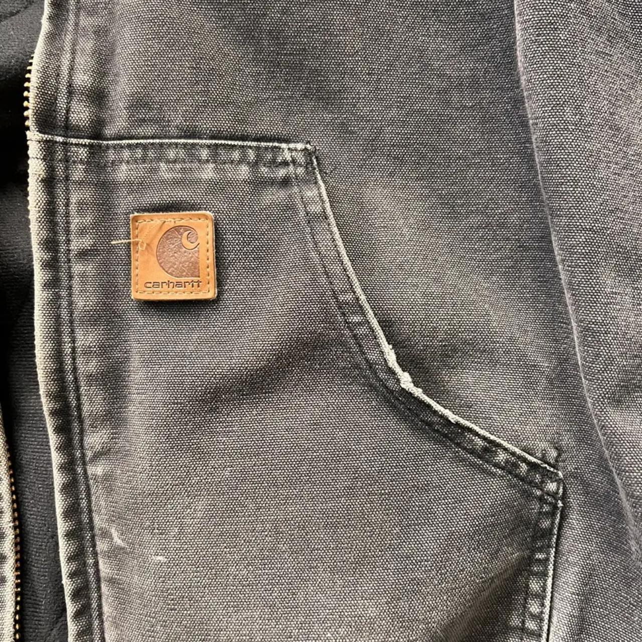 Carhartt Hooded Active Work Jacket J130 Black... - Depop