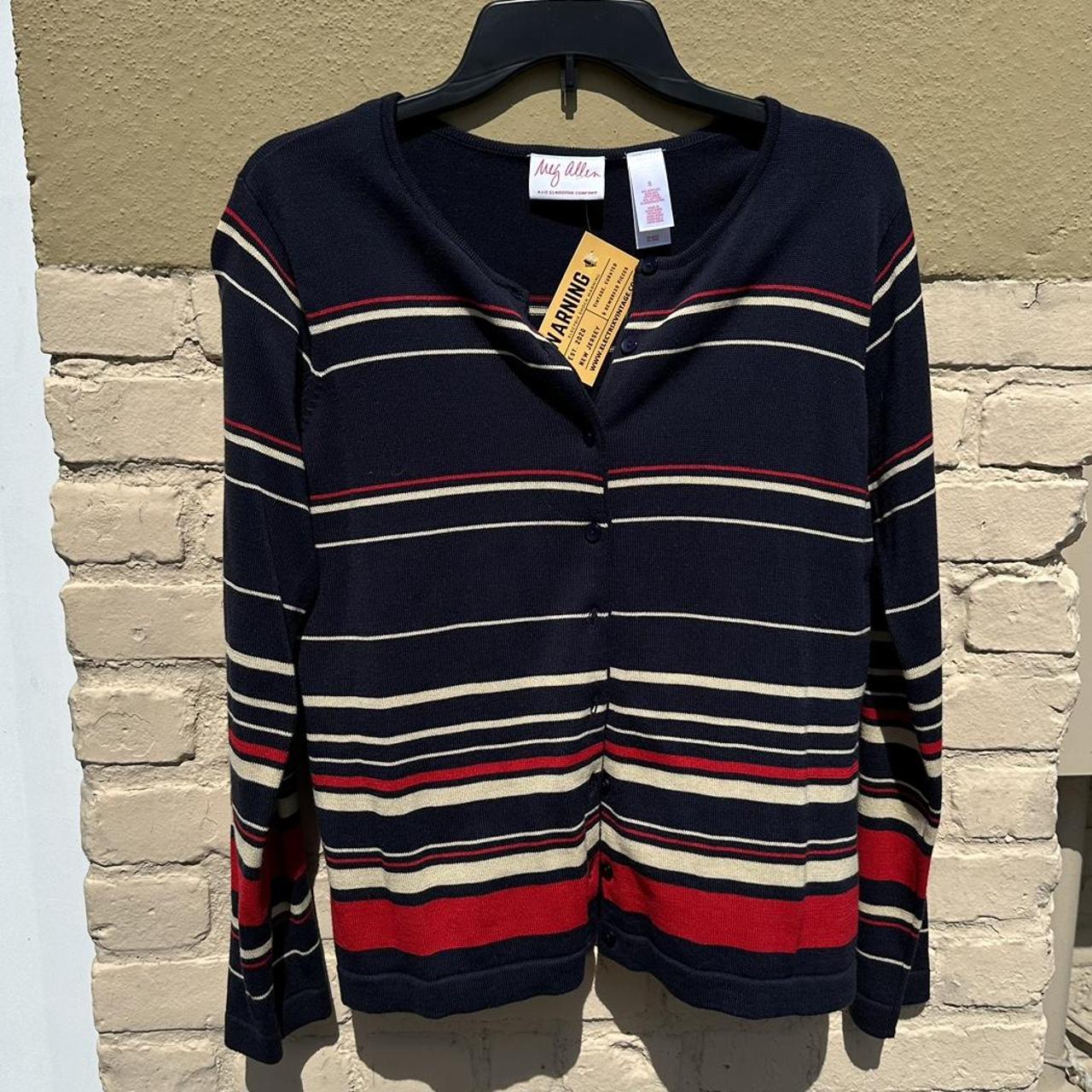 Liz Claiborne Retro Striped Cardigan ⚡️feel free to... - Depop