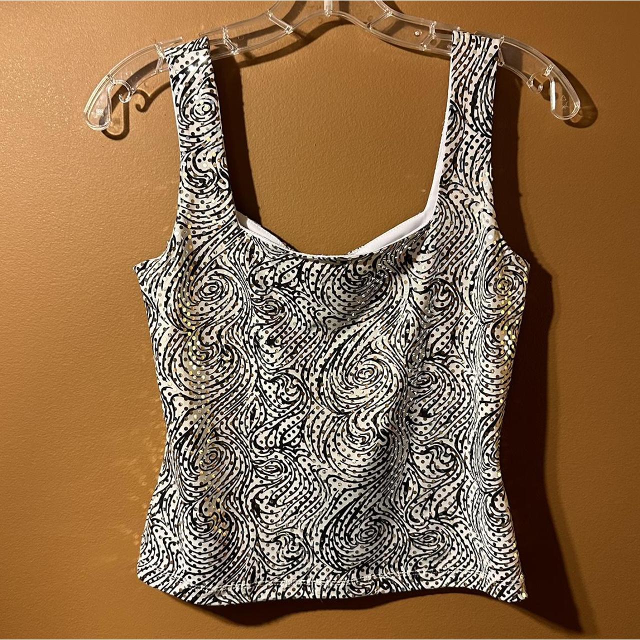 Disco Swirl Vintage Shiny Top ⚡️feel free to make an... - Depop