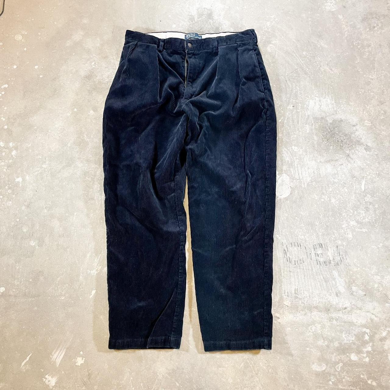 Polo Ralph Lauren Andrew Blue Corduroy Pants Size 38... - Depop