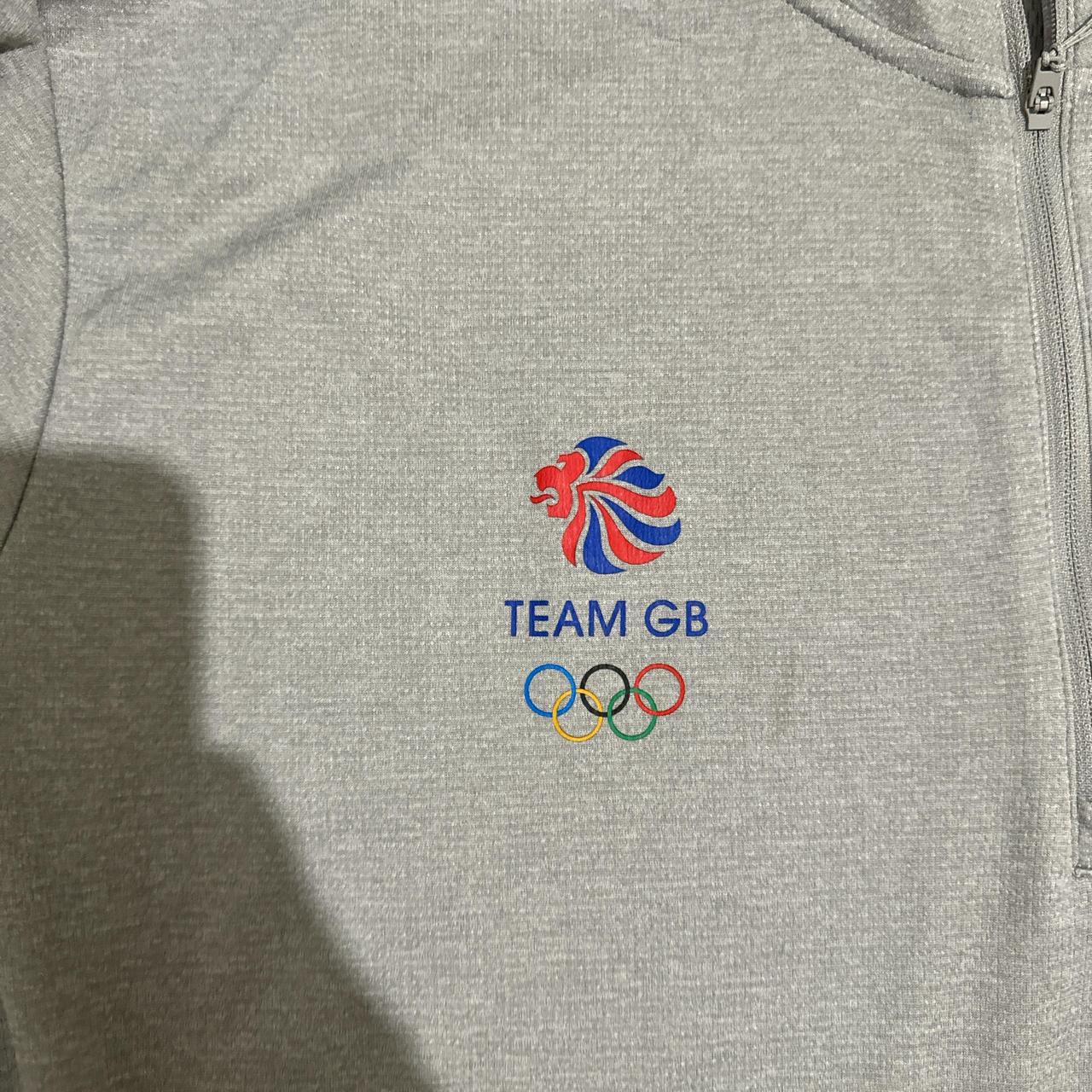Adidas grey quarter zip Team GB sweatshirt Player... - Depop
