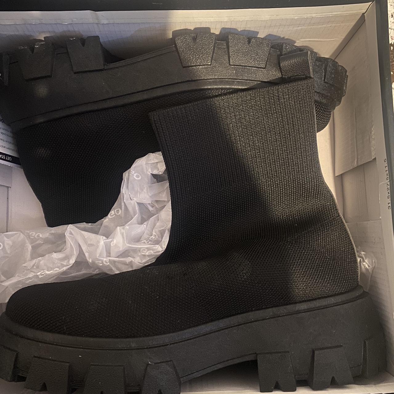 Black ego sock boots, never worn as too big for me... - Depop