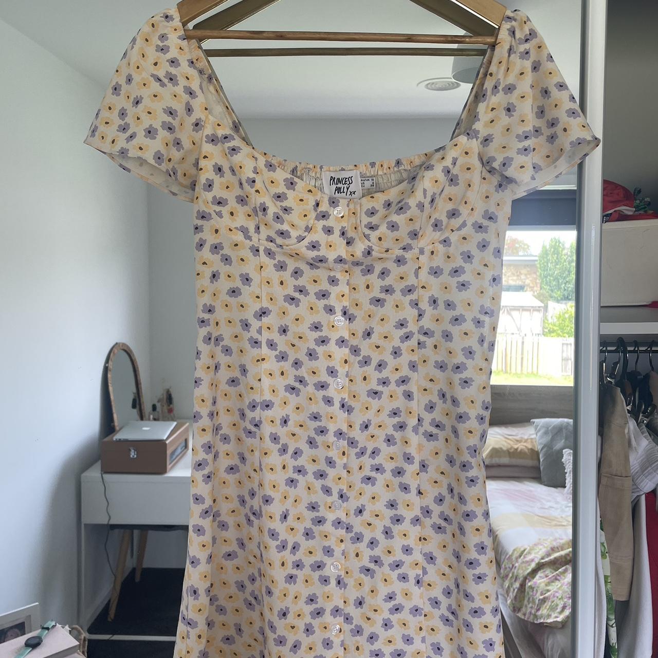 Princess Polly Yellow and Purple Dress | Depop