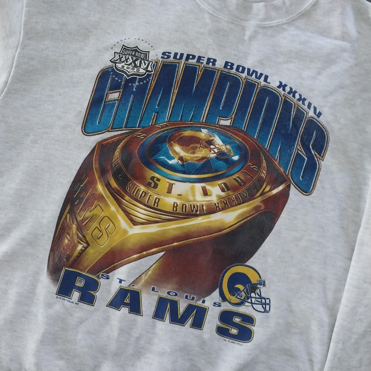 VINTAGE - ST. LOUIS RAMS/SUPERBOWL SWEATSHIRT,... - Depop