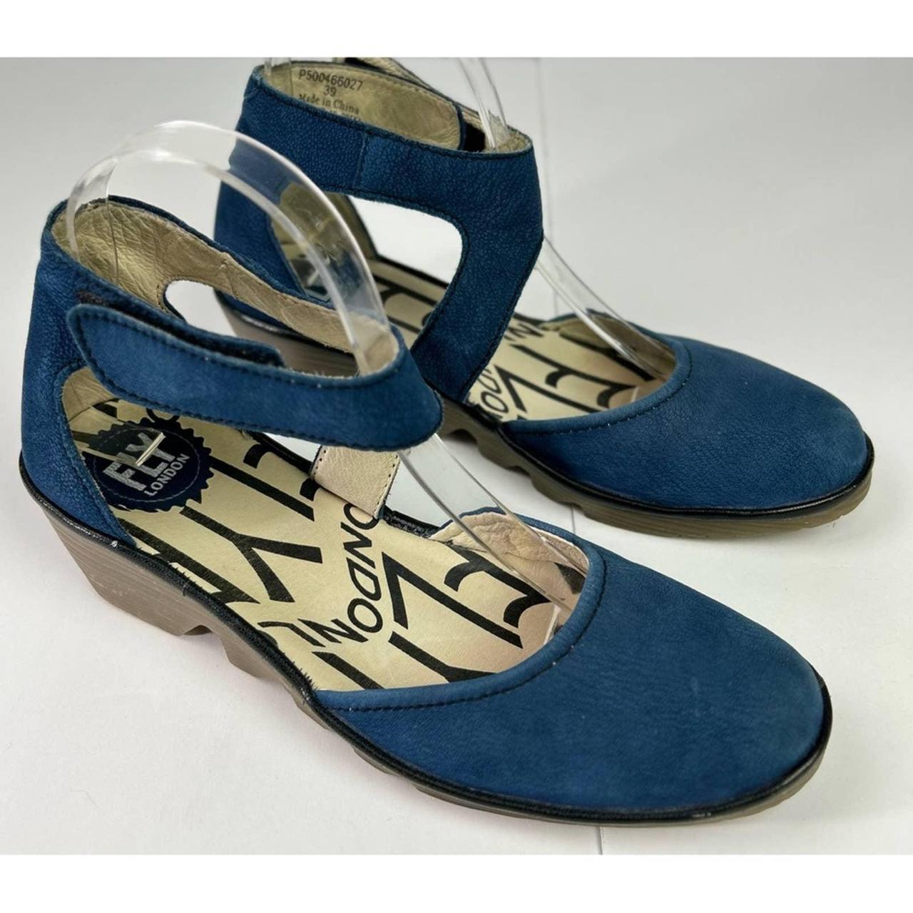 FLY London Leather Closed Toe Wedges Plan, size 8.5... - Depop