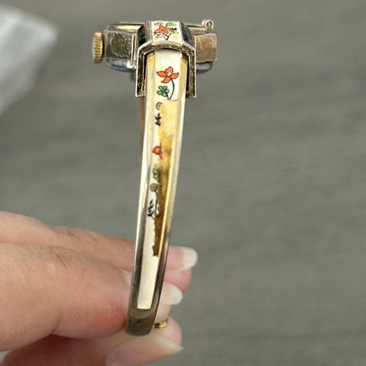 vintage gold lugano watch has flaws shown and needs... - Depop