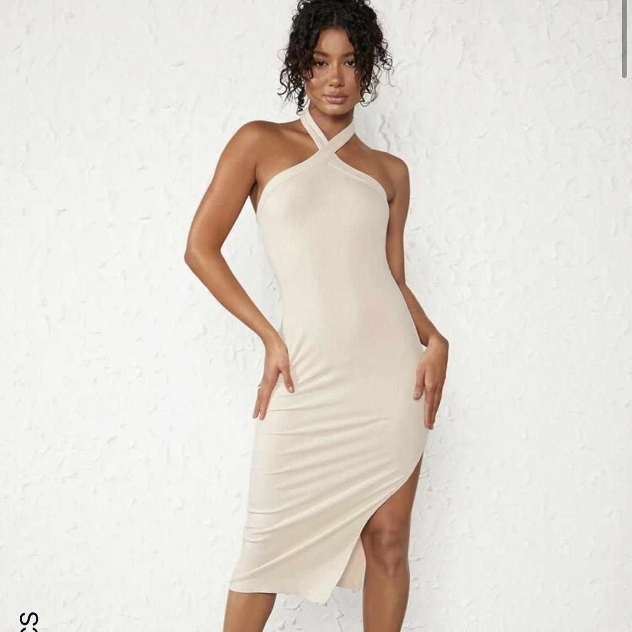 SHEIN Women's Cream Dress | Depop