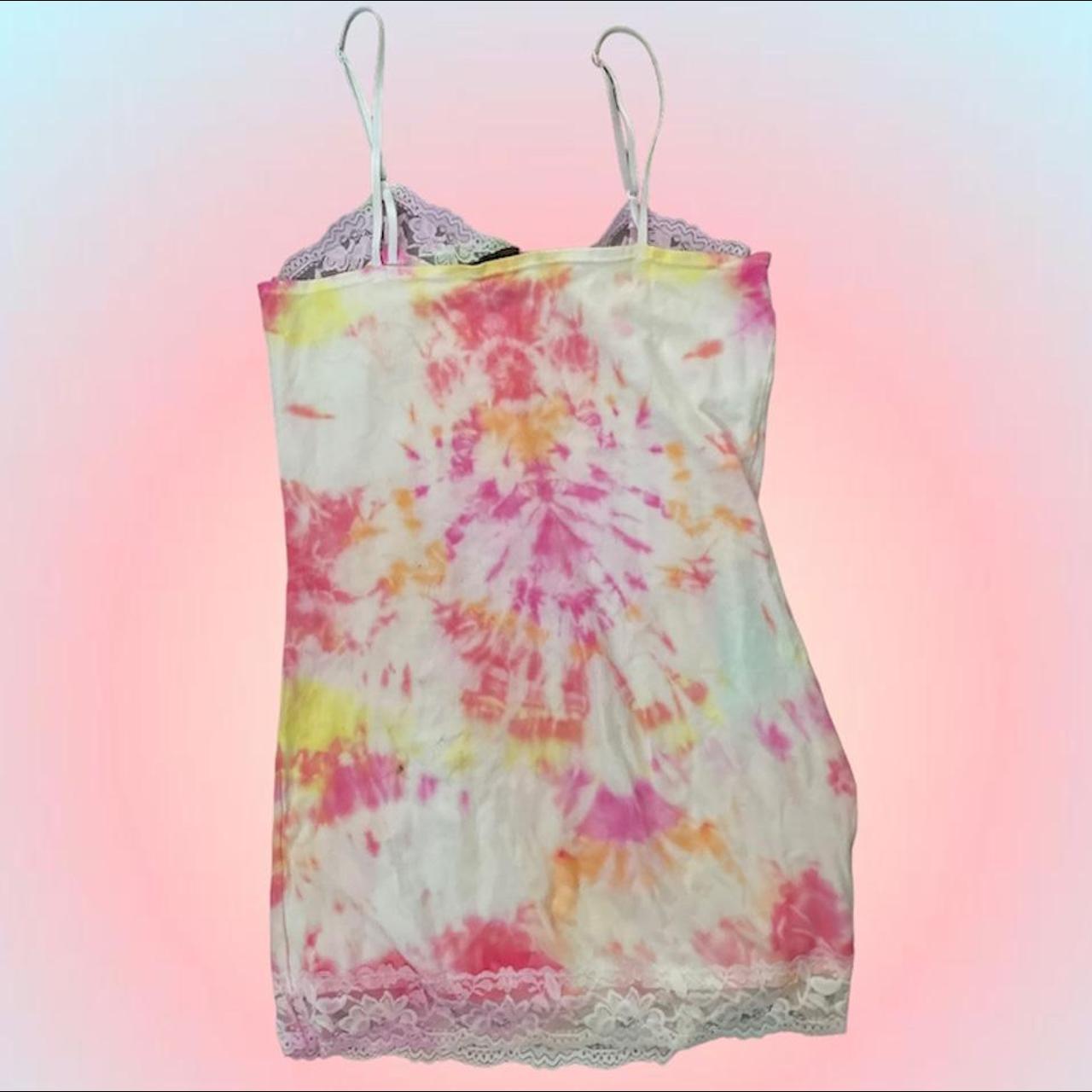 tie-dye dress dyed by me!! soooo cute, i tried to... - Depop