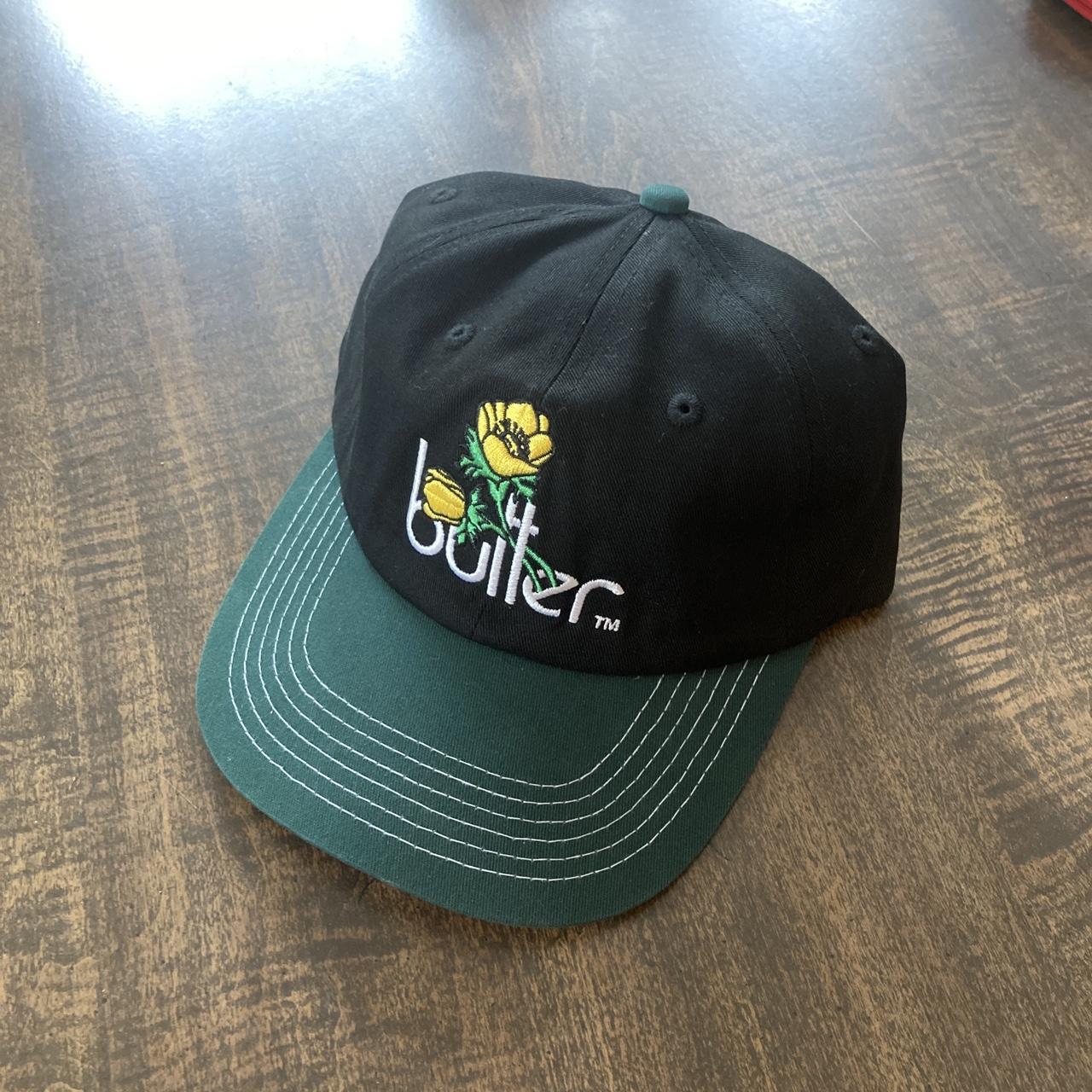 Butter Goods Men's Black and Green Hat | Depop