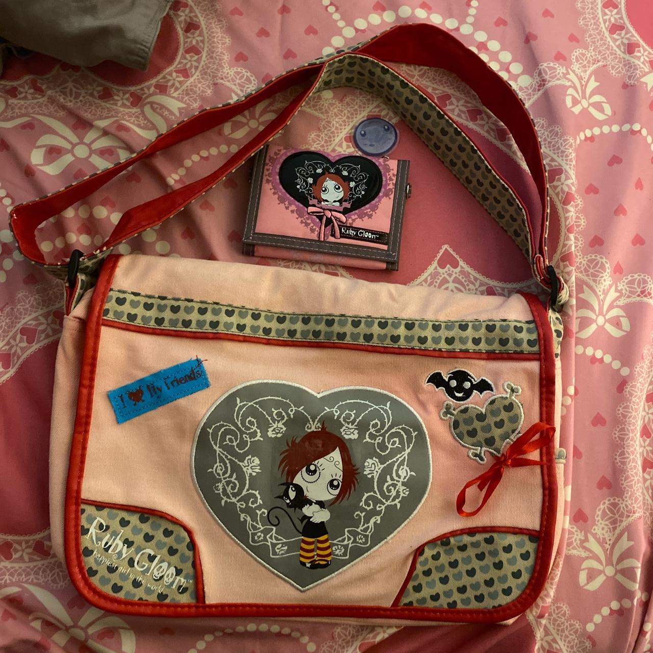 Ruby gloom pink messenger bag with matching... - Depop