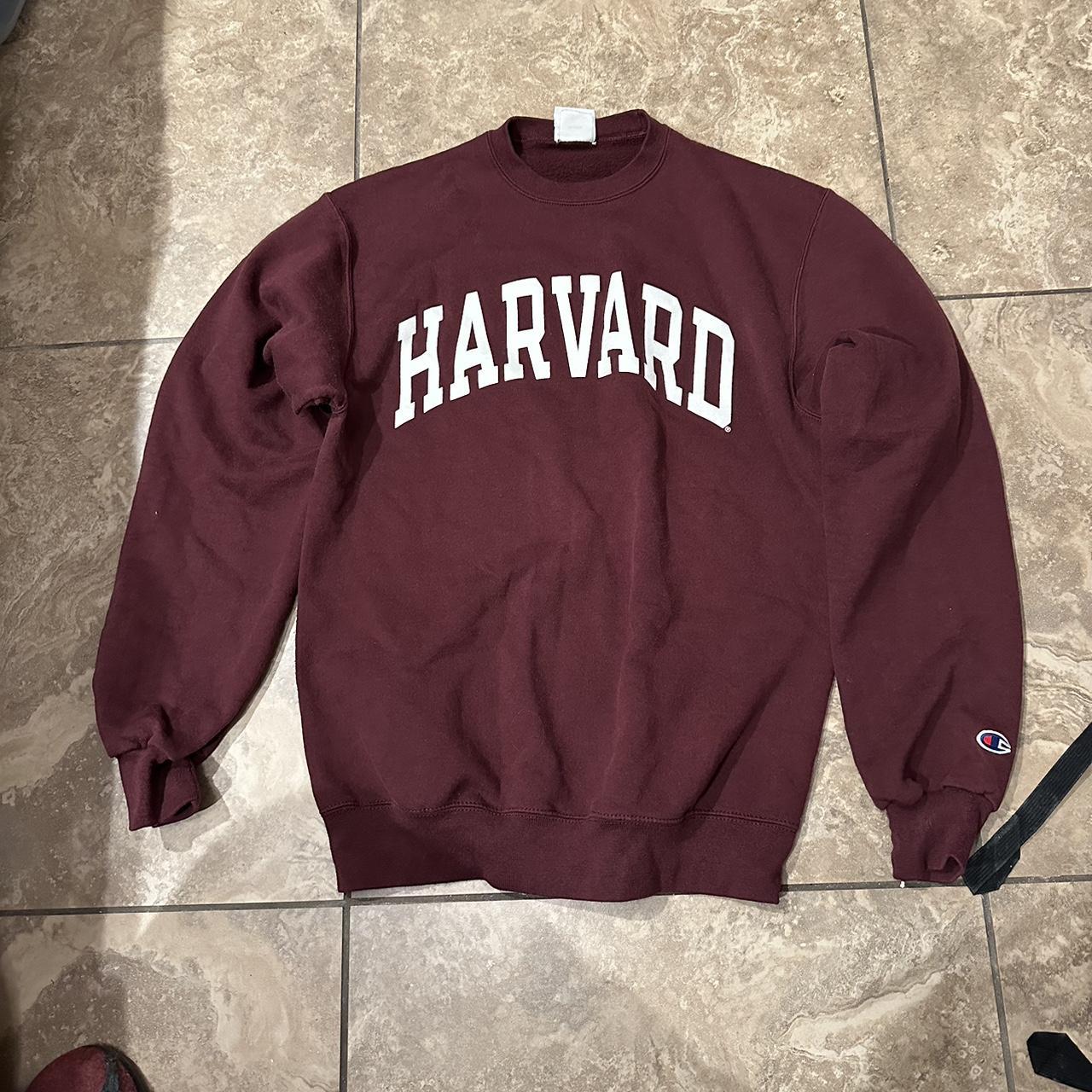Men’s Medium Champion Maroon Harvard Crewneck OPEN... - Depop