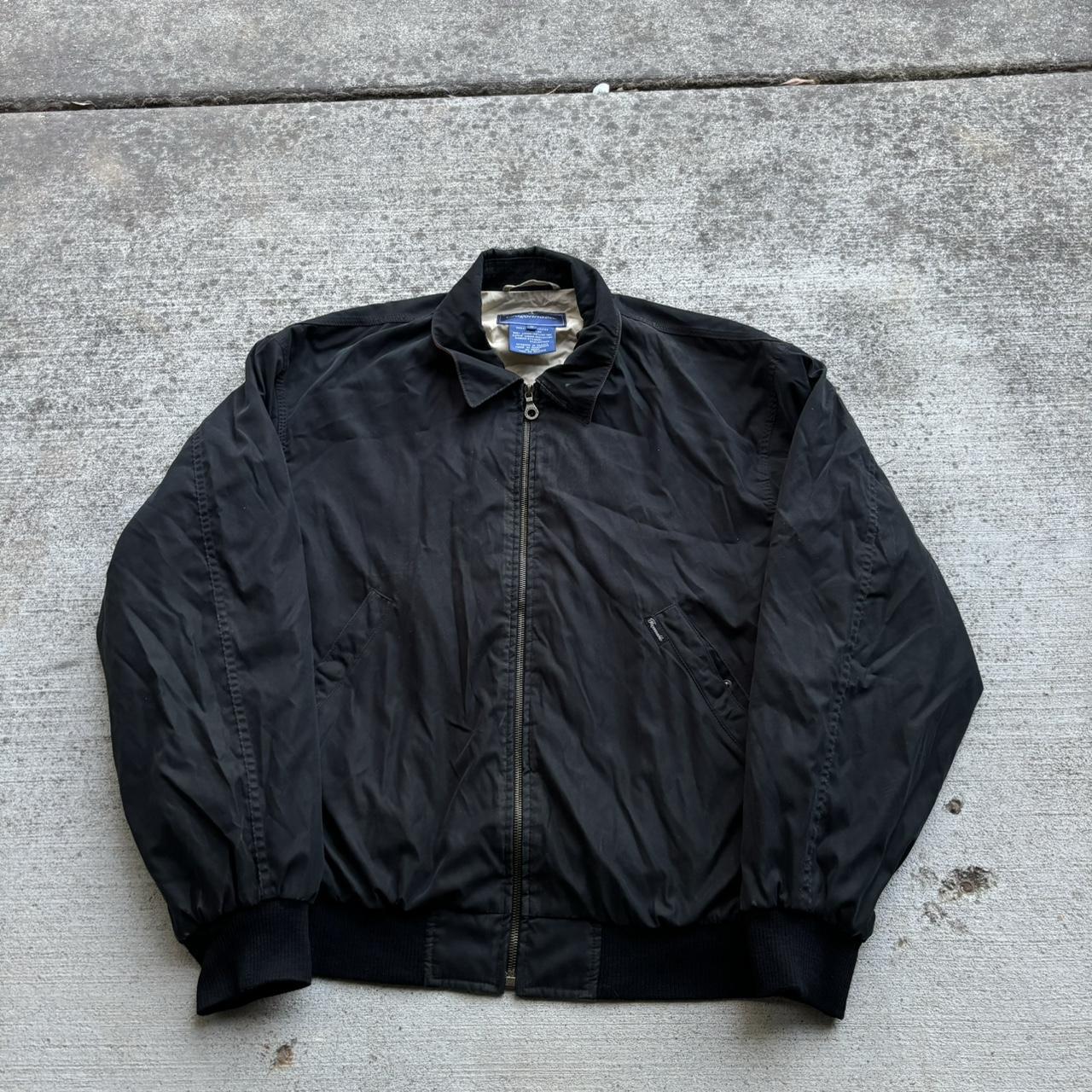 Faconnable black men’s zip up bomber jacket... - Depop