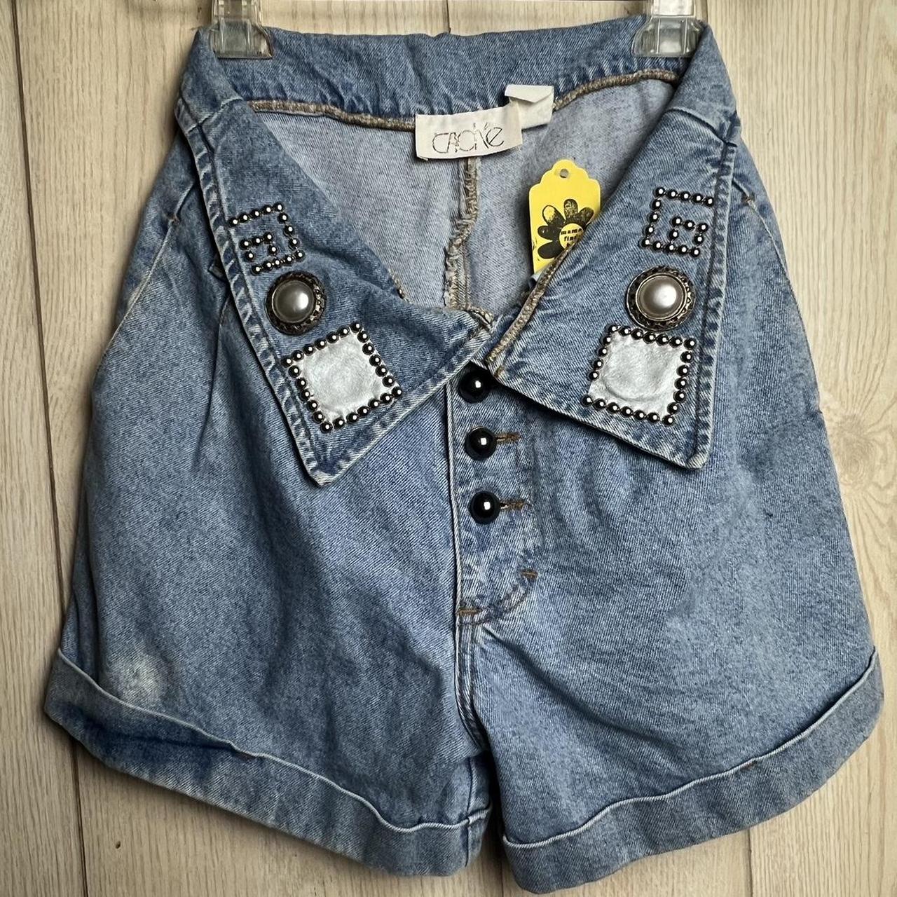 Vintage Cache Denim Shorts Size 6 American... - Depop