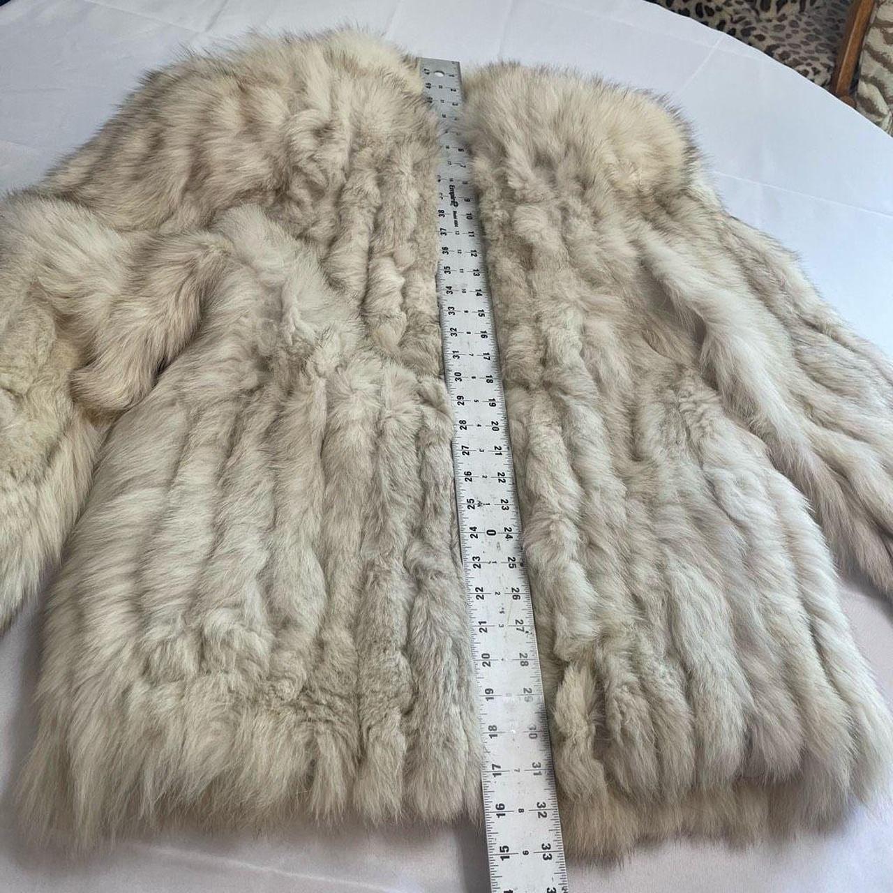 Gorgeous Real Blue Fox Fur Coat Size Large XL See... - Depop