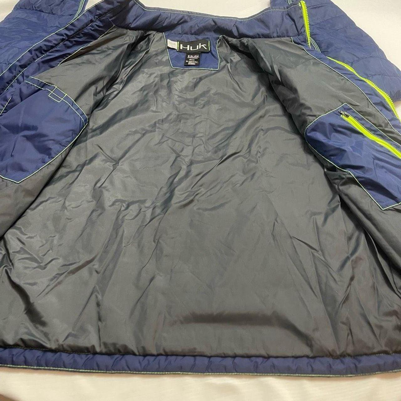 Huk Fishing Jacket Mens Large Quilted Zip Up Pockets... - Depop