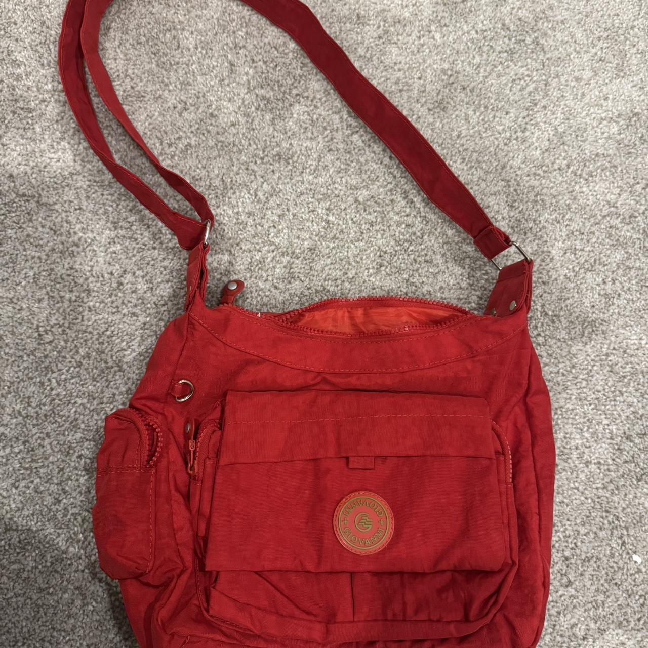 - red giovanni (kipling lookalike) nylon purse -... - Depop