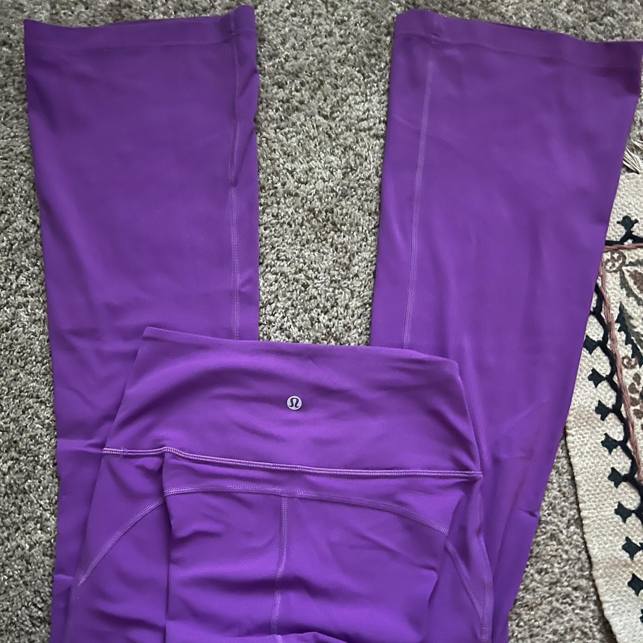 Lululemon purple flare leggings Only worn a handful... | Depop