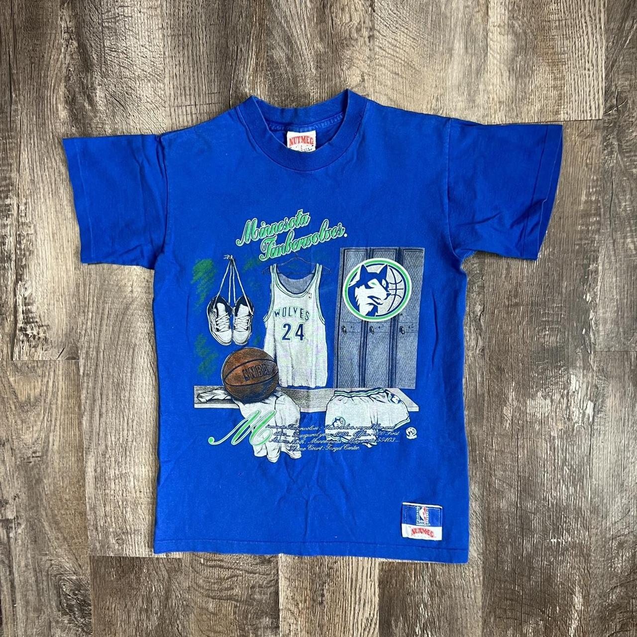 Vintage Minnesota Timberwolves Shirt Single stitch... - Depop