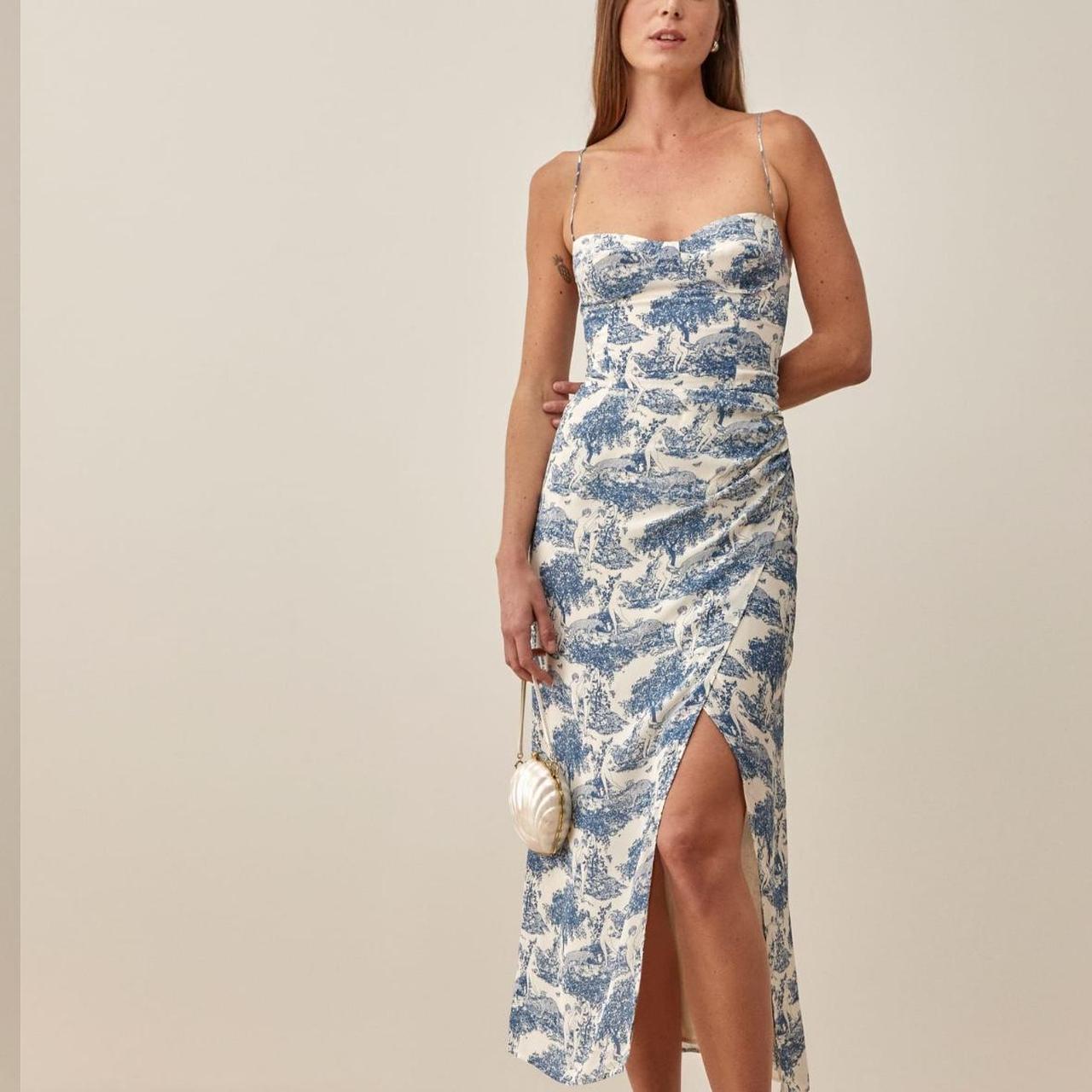 Reformation Kourtney dress size 4 retail price 278... - Depop