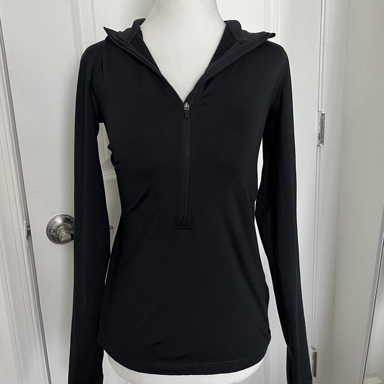 Nike pro dri-fit black zip up top size M shown on... - Depop