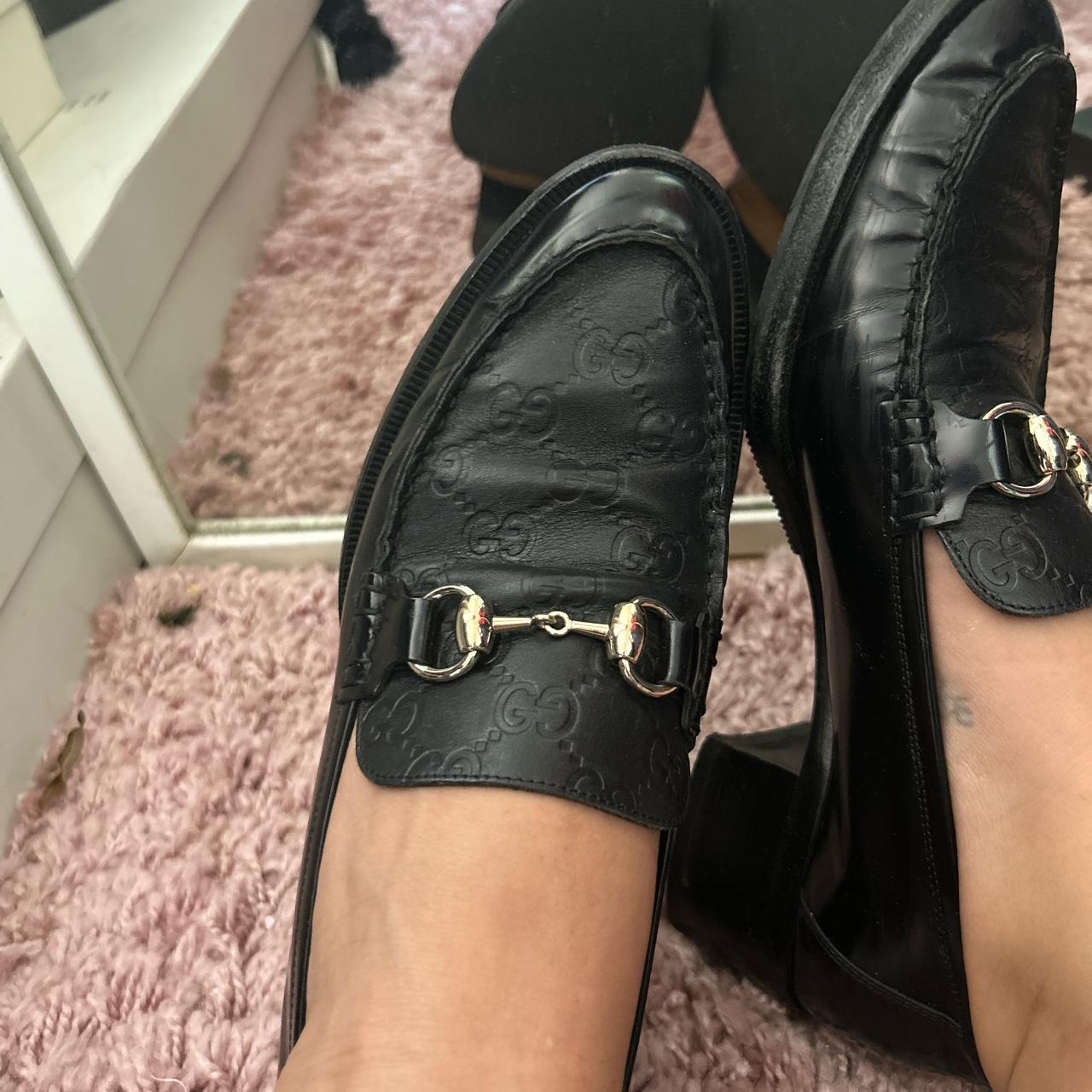 Super rare 90’s gucci loafers with GG logo and gold... - Depop