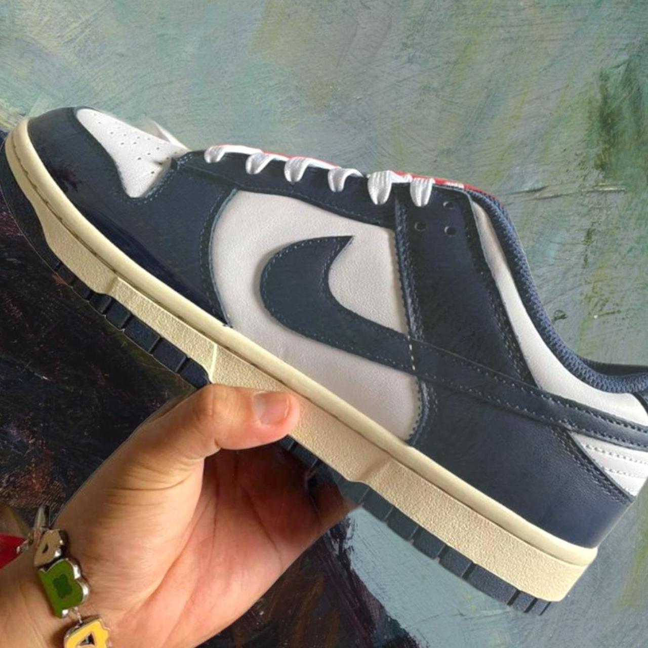 Nike vintage navy dunks (W) Womens 11 But fits a... - Depop