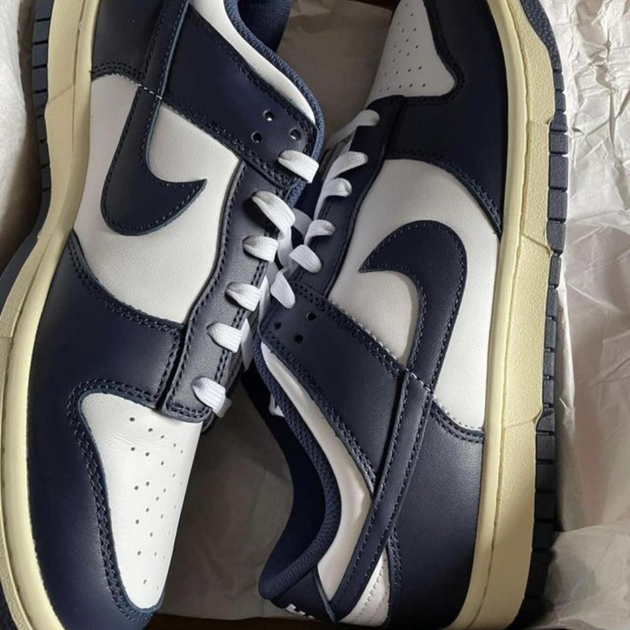 Nike vintage navy dunks (W) Womens 11 But fits a... - Depop
