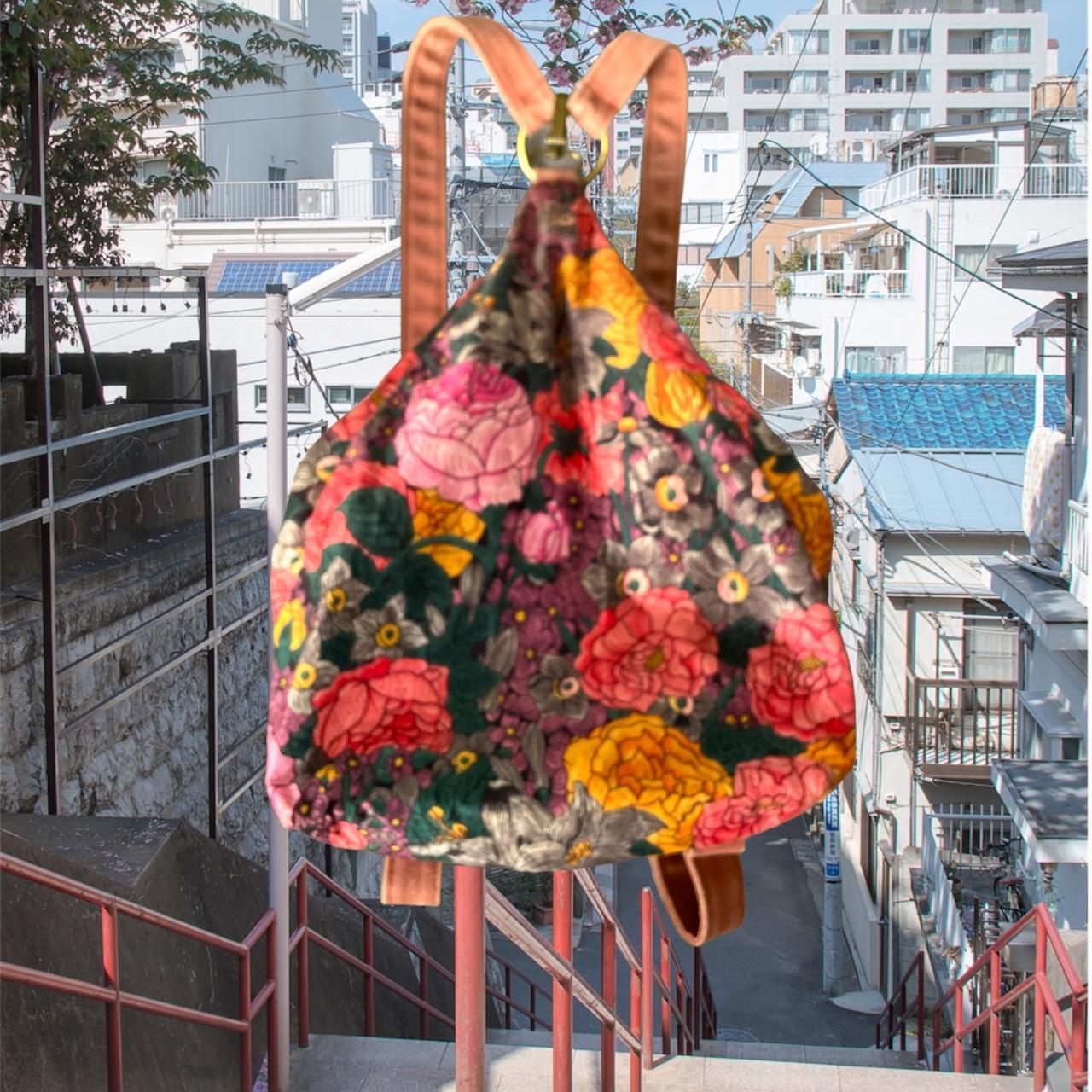 Vintage 2000s Floral bag satchel backpack Fire... - Depop