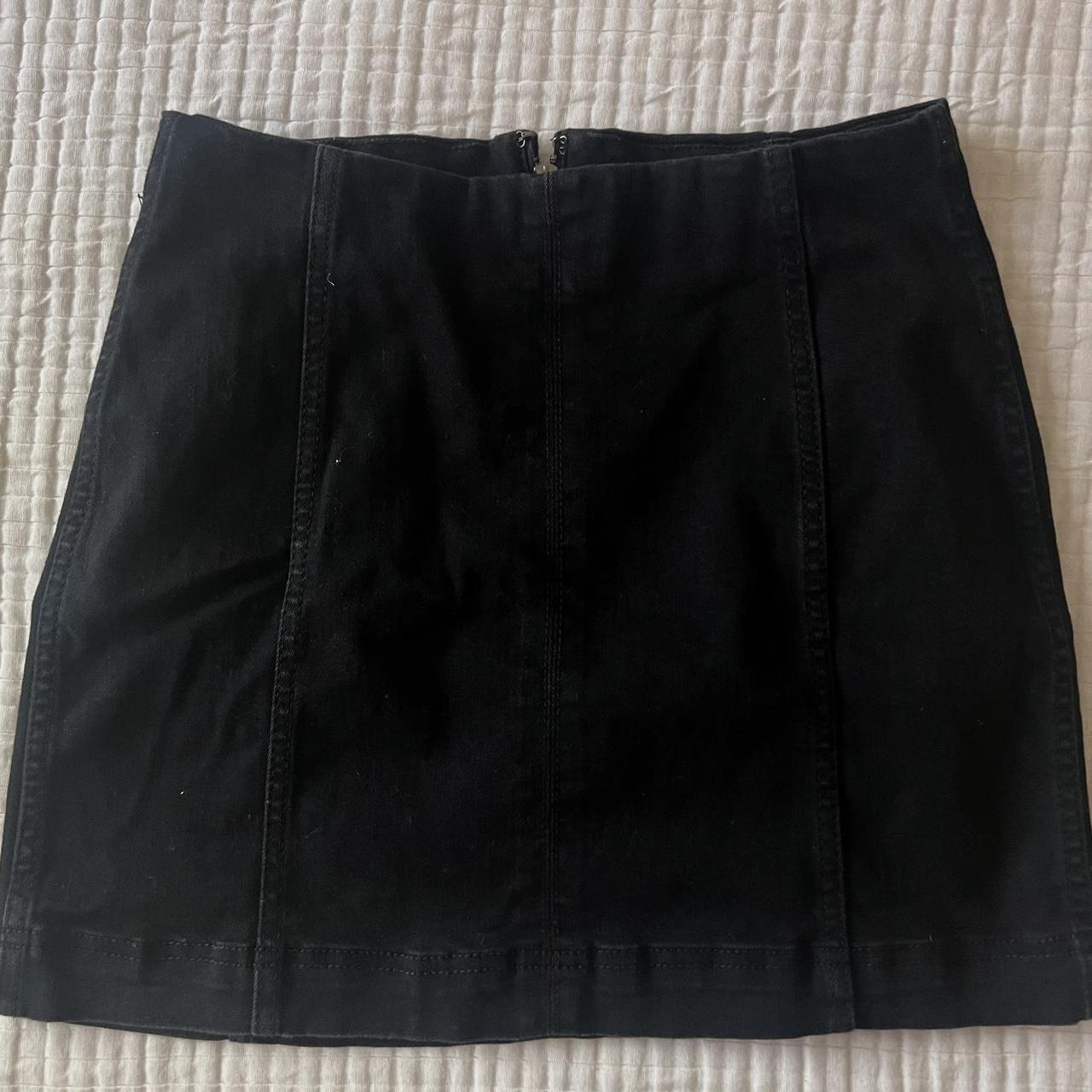 Target black denim mini skirt. - Depop