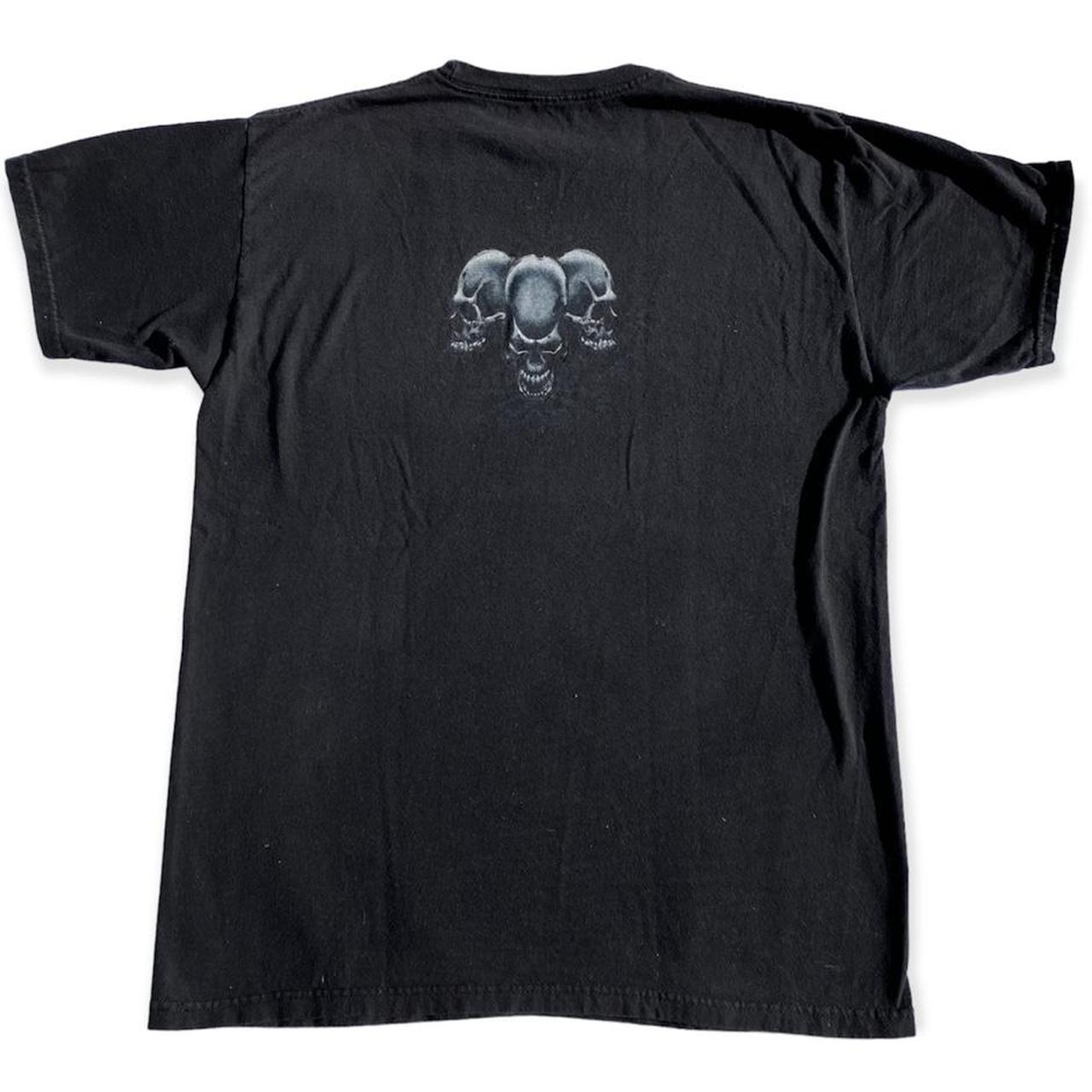 black mall goth skull t shirt by Genuine Tee size... - Depop