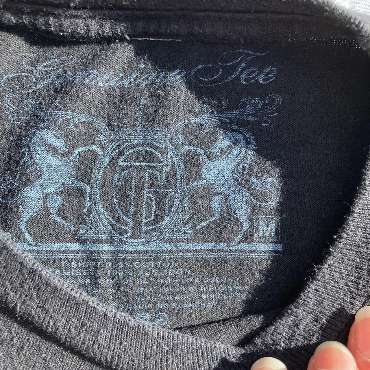 black mall goth skull t shirt by Genuine Tee size... - Depop